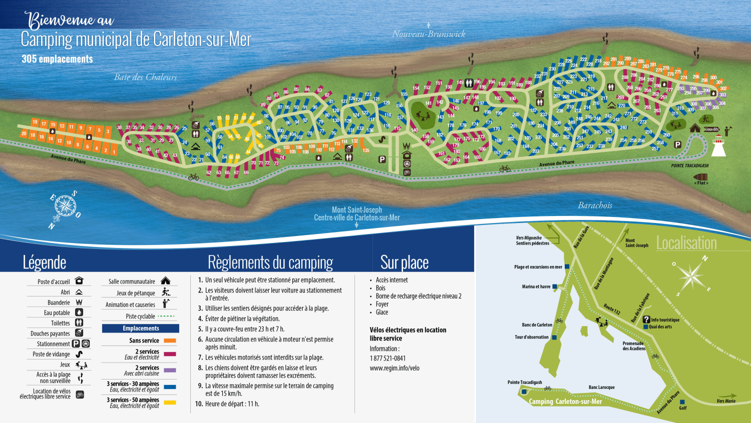 Tarifs – Camping de la Ville de Carleton-sur-Mer